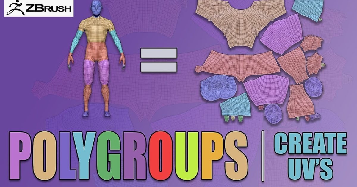 Cineversity | Tutorial : Create UVs with Polygroups in Zbrush